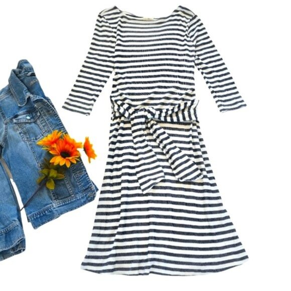 T.La | Dresses | Tla Anthropologie Womens Dress Size Medium Blue White ...
